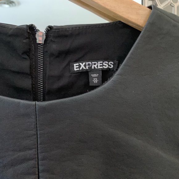 Express | Tops | Pleather Top By Express | Poshmark